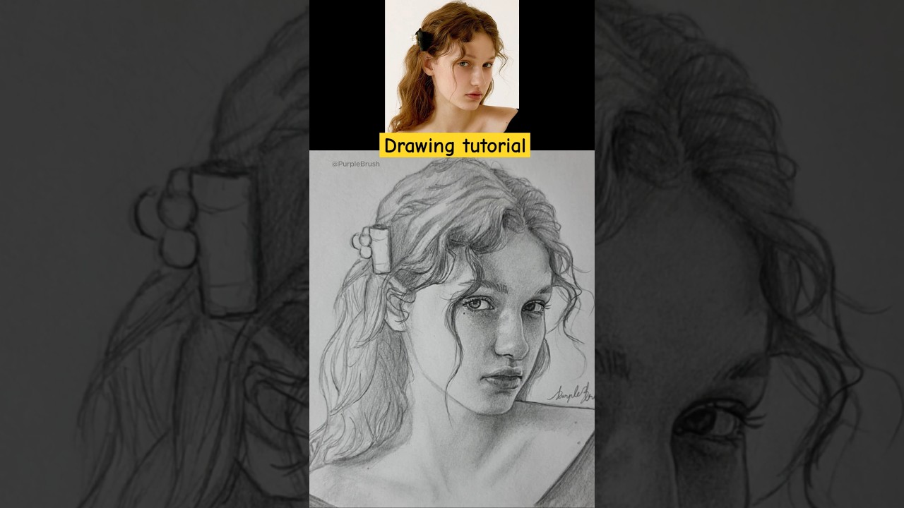 How to draw and shade girl face #sketch #drawingtutorial #howtodraw # ...