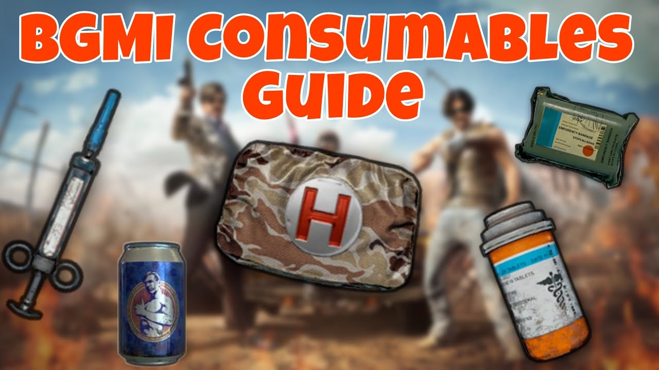 Bgmi consumables | battlegrounds mobile india consumables guide - YouTube