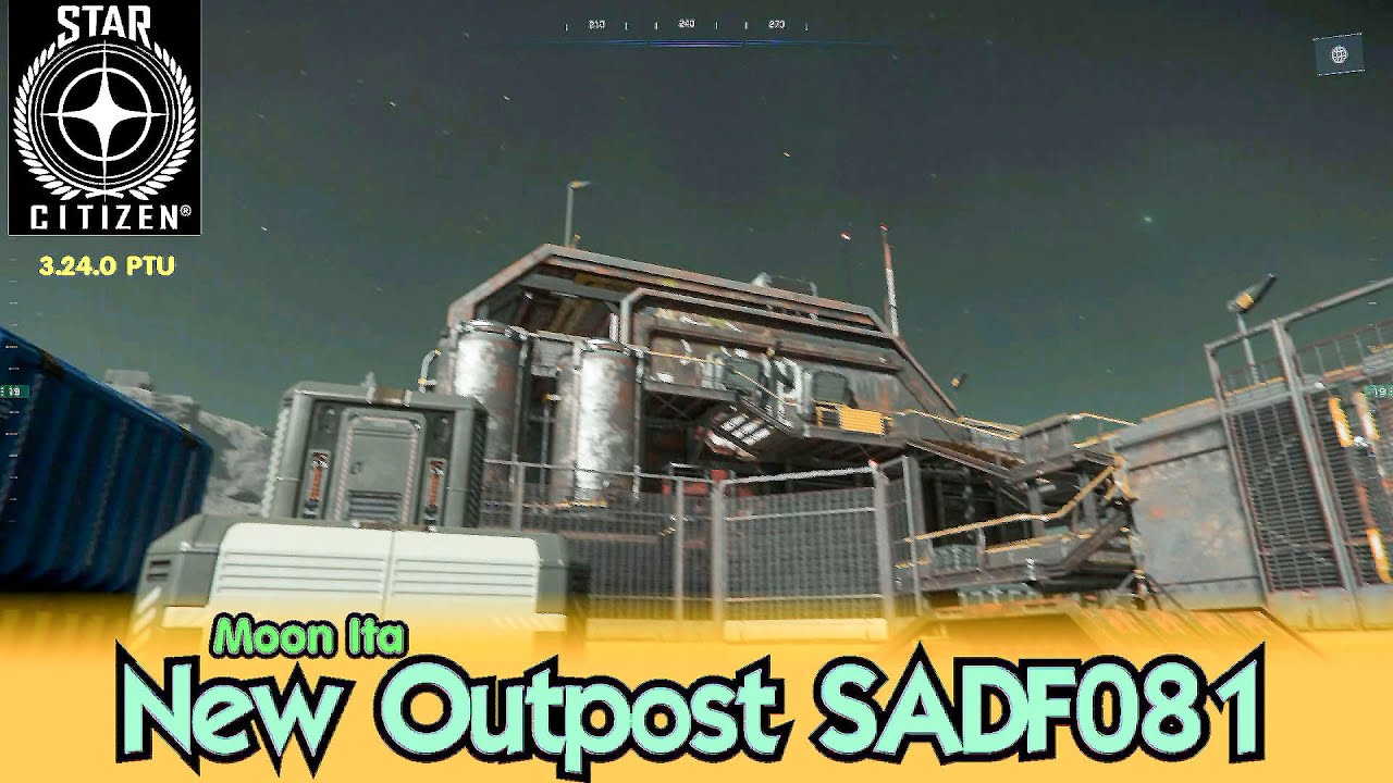 Star Citizen - The new outpost SADF081 on the moon Ita (3.24.0 PTU), HD - YouTube