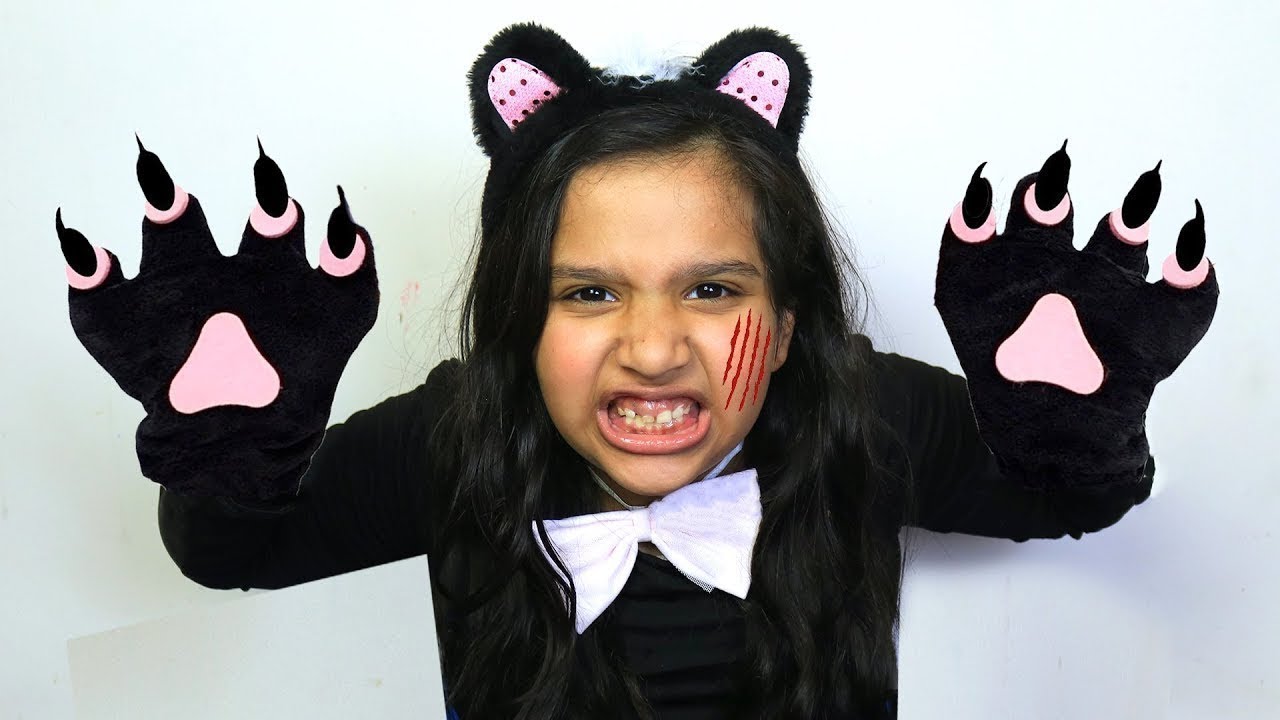 شفا تحولت إلى قطة ! Shfa turns to Cat story - YouTube