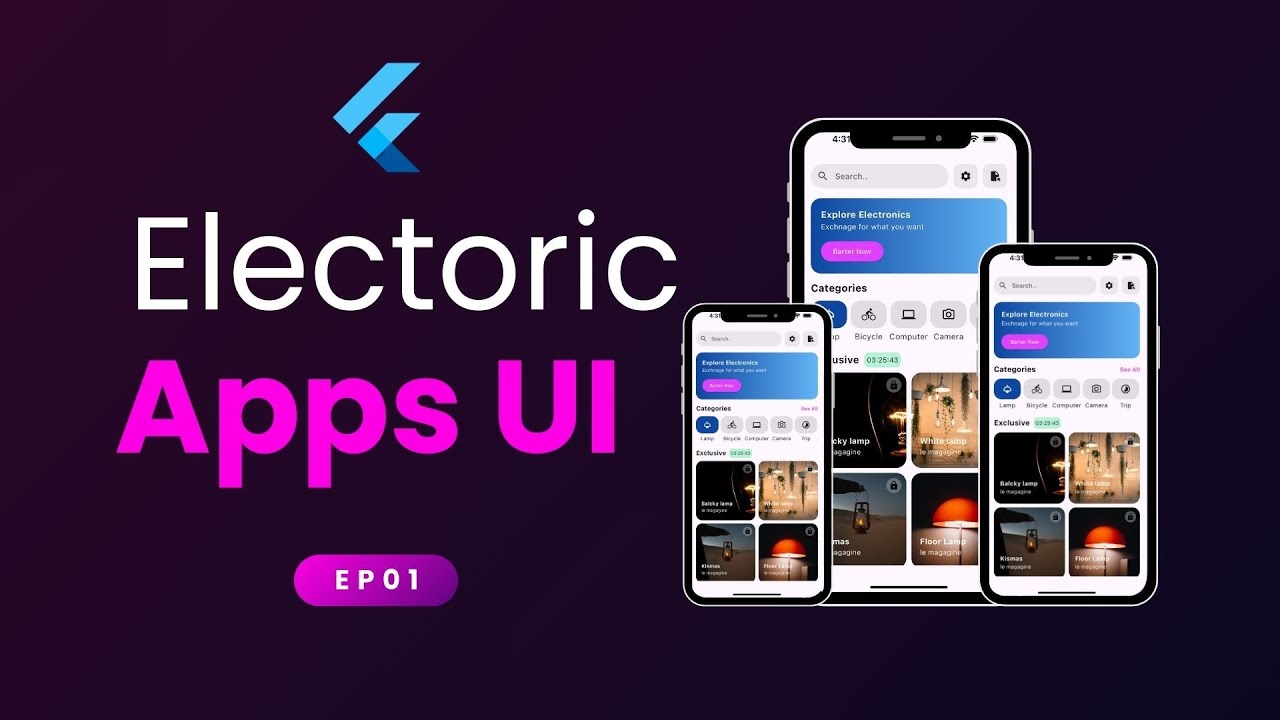 Flutter Ul Tutorial | Electronic Accessories App UI Design | Episode 01 ...
