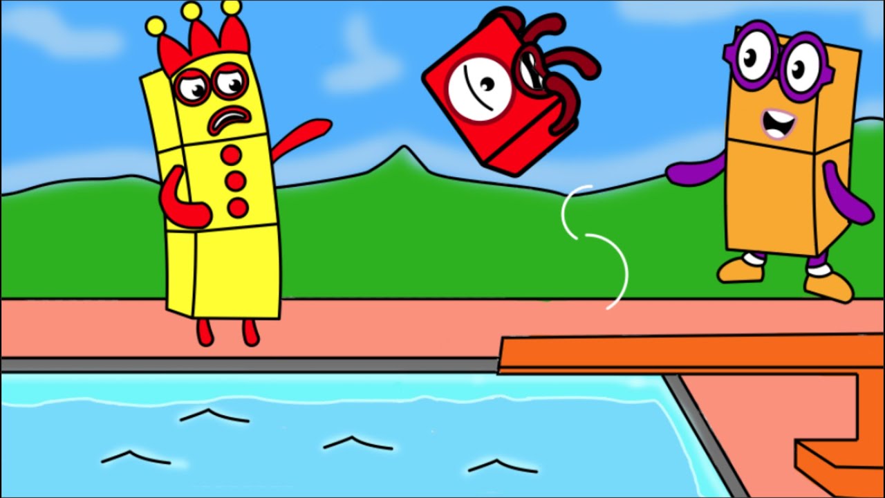 Numberblocks 1 makes a bad jump A fan made coloring story by ...