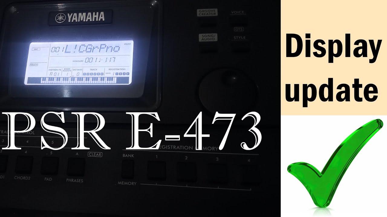 how to fix display problem in Yamaha psr e-473 - YouTube