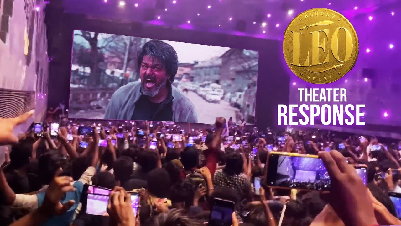 LEO Trailer Theater Reaction | Mass Celebrations @ Rohini Theater ...