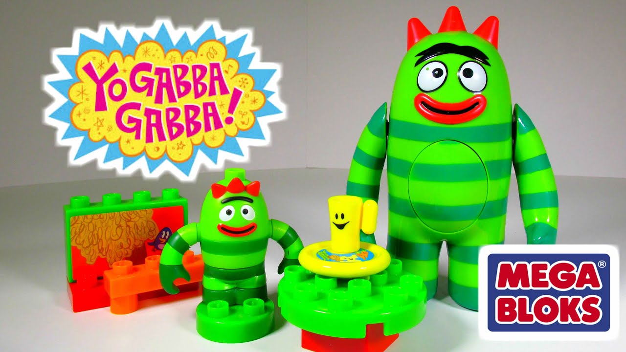 YO GABBA GABBA Mega Bloks "Brobee Collectible" Set with Brobee Action ...