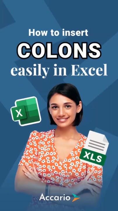 How to insert Colons easily in Excel - YouTube