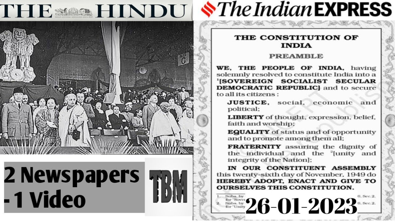 26th January , 2023 | THE HINDU | INDIAN EXPRESS | Current Affairs ...