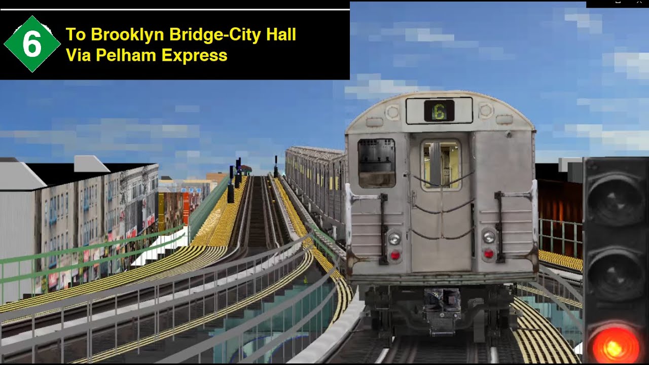OpenBVE Fiction: R39 6 Train To Brooklyn Bridge-City Hall Via Pelham ...