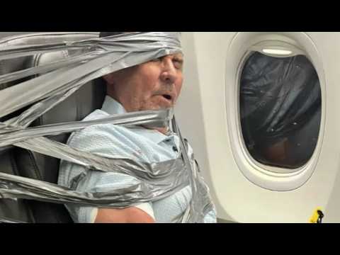 Rogue passenger duct-taped to seat on flight breaks silence