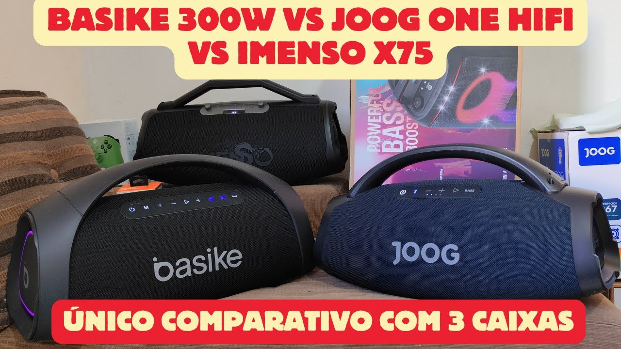 BASIKE 300W VS JOOG ONE HIFI VS IMENSO X75 - DUELO DE 3 CAIXAS (IMENSO ...
