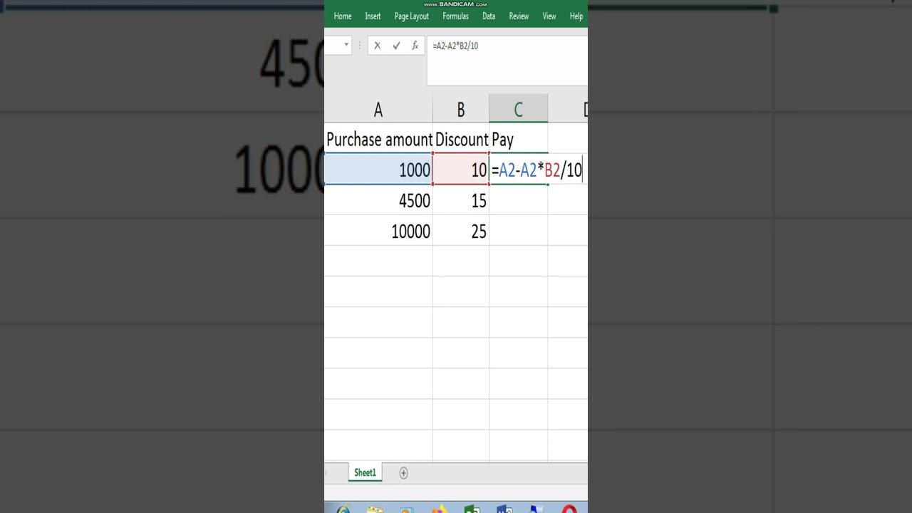 How To Find Amount After Discount In Excel Shorts exceltricks How To Find Amount After Discount In Excel Shorts exceltricks