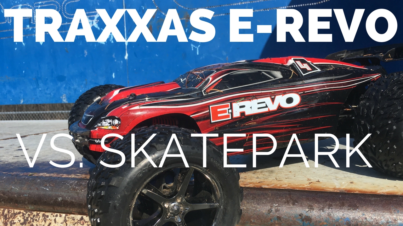 Traxxas E-Revo - RC Car Snowy Skate Park - YouTube