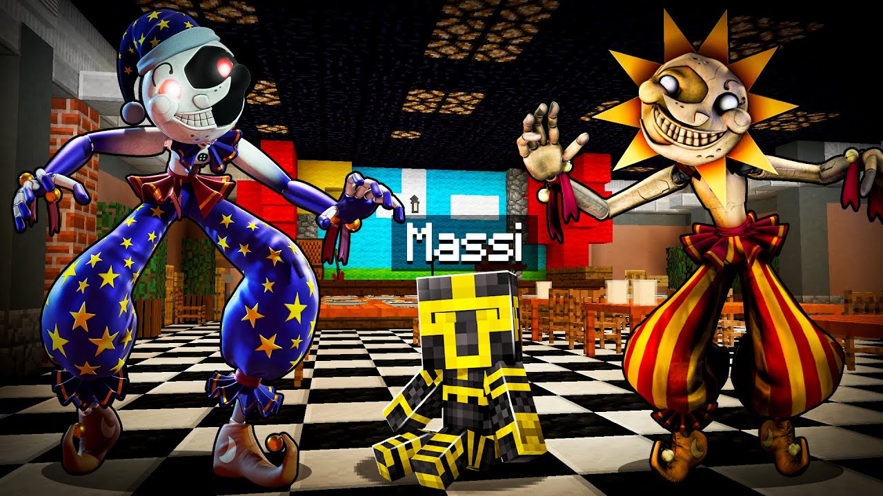 ADOPTADO POR LOS ANIMATRÓNICOS SUNDROP Y MOONDROP EN MINECRAFT 😱 - YouTube