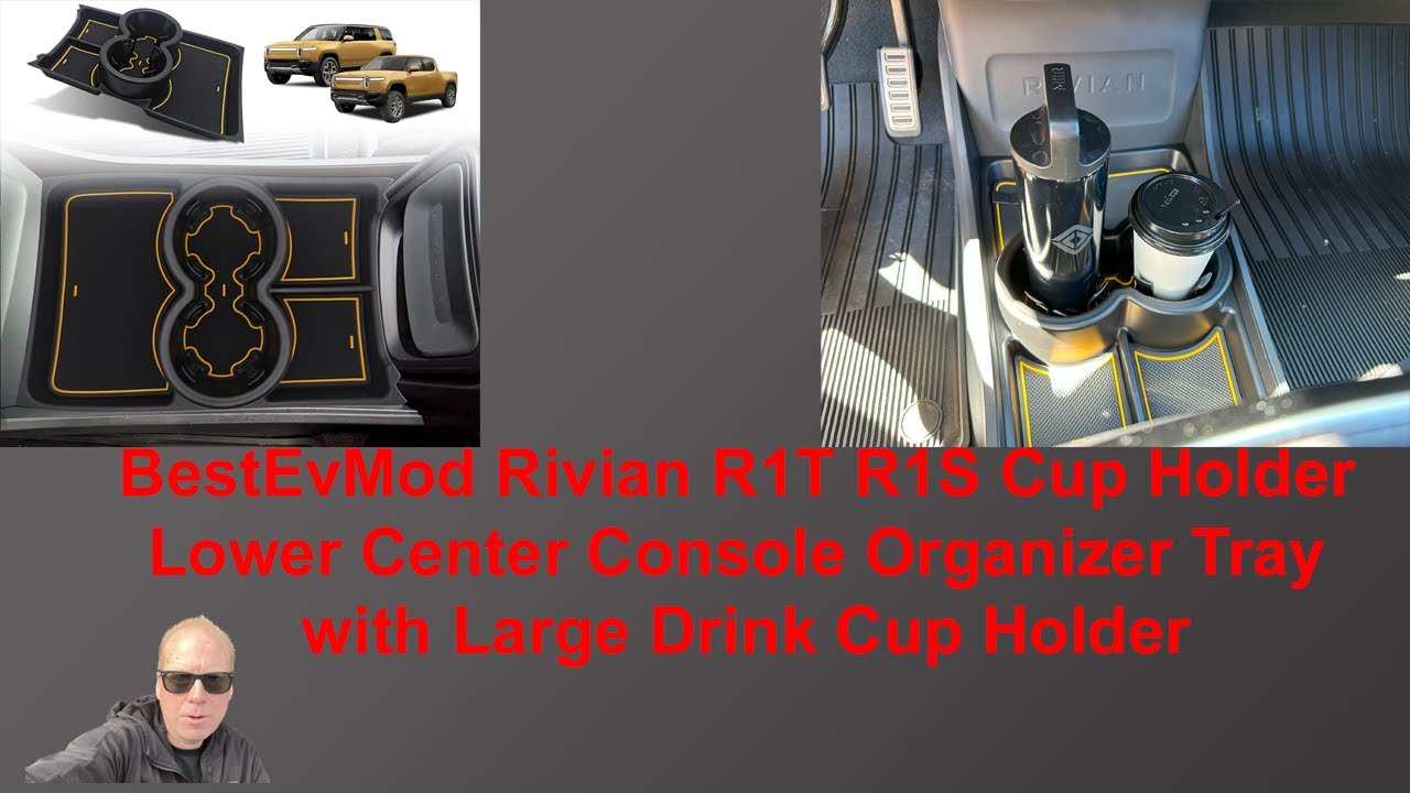 BestEvMod Rivian R1T R1S Cup Holder Lower Center Console Organizer Tray ...