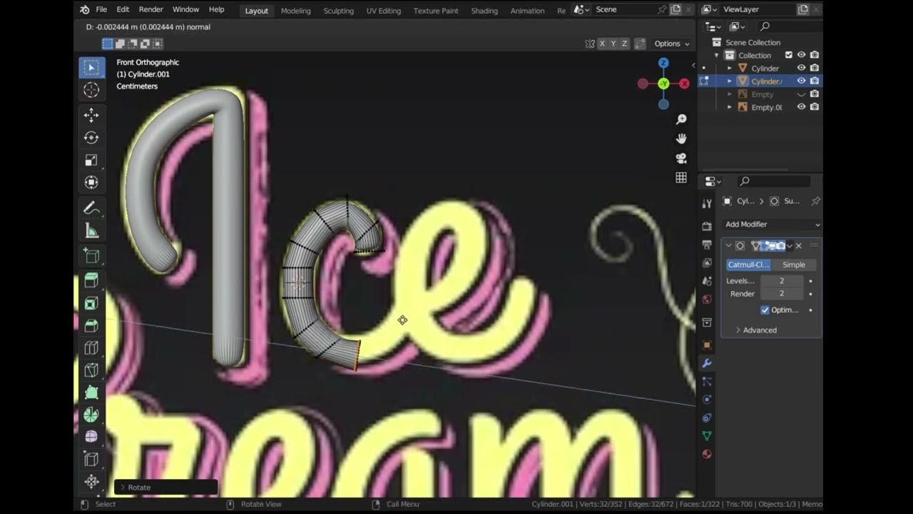 Como crear letreros de Neón en Blender. - YouTube