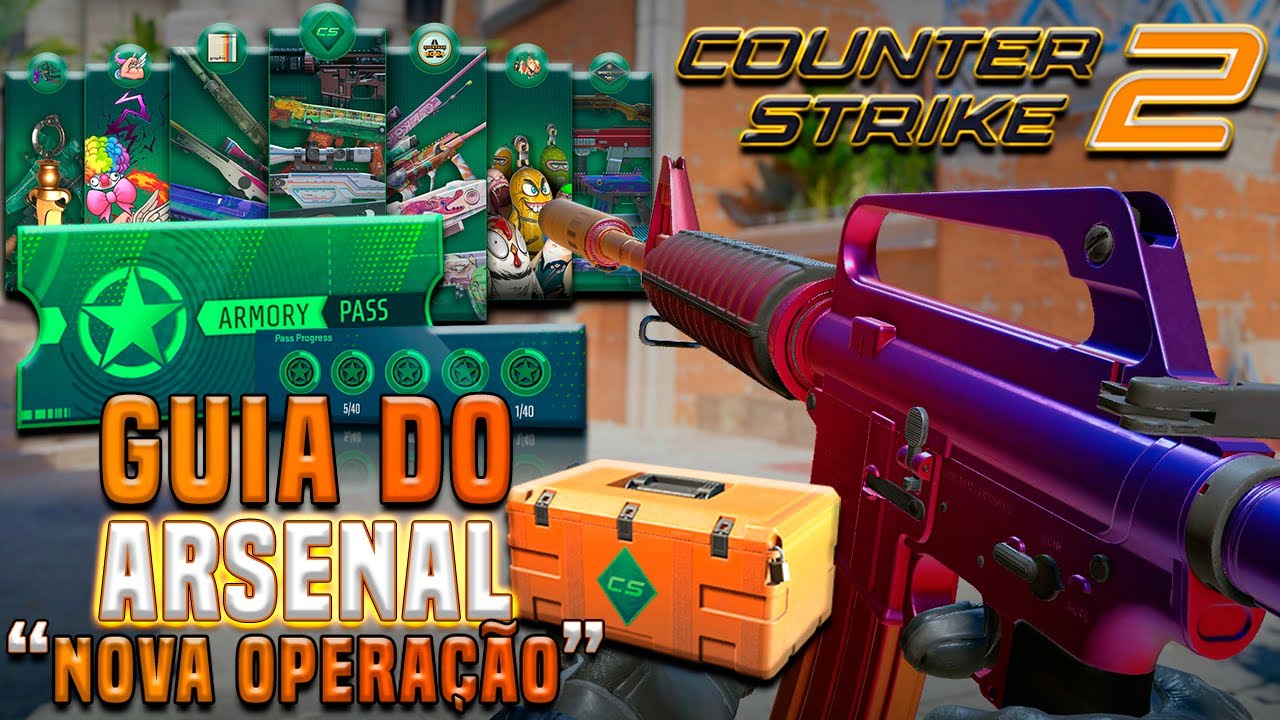 Guia COMPLETO da "OPERAÇÃO" do ARSENAL no CS2 // Chaveiros, Muitas ...