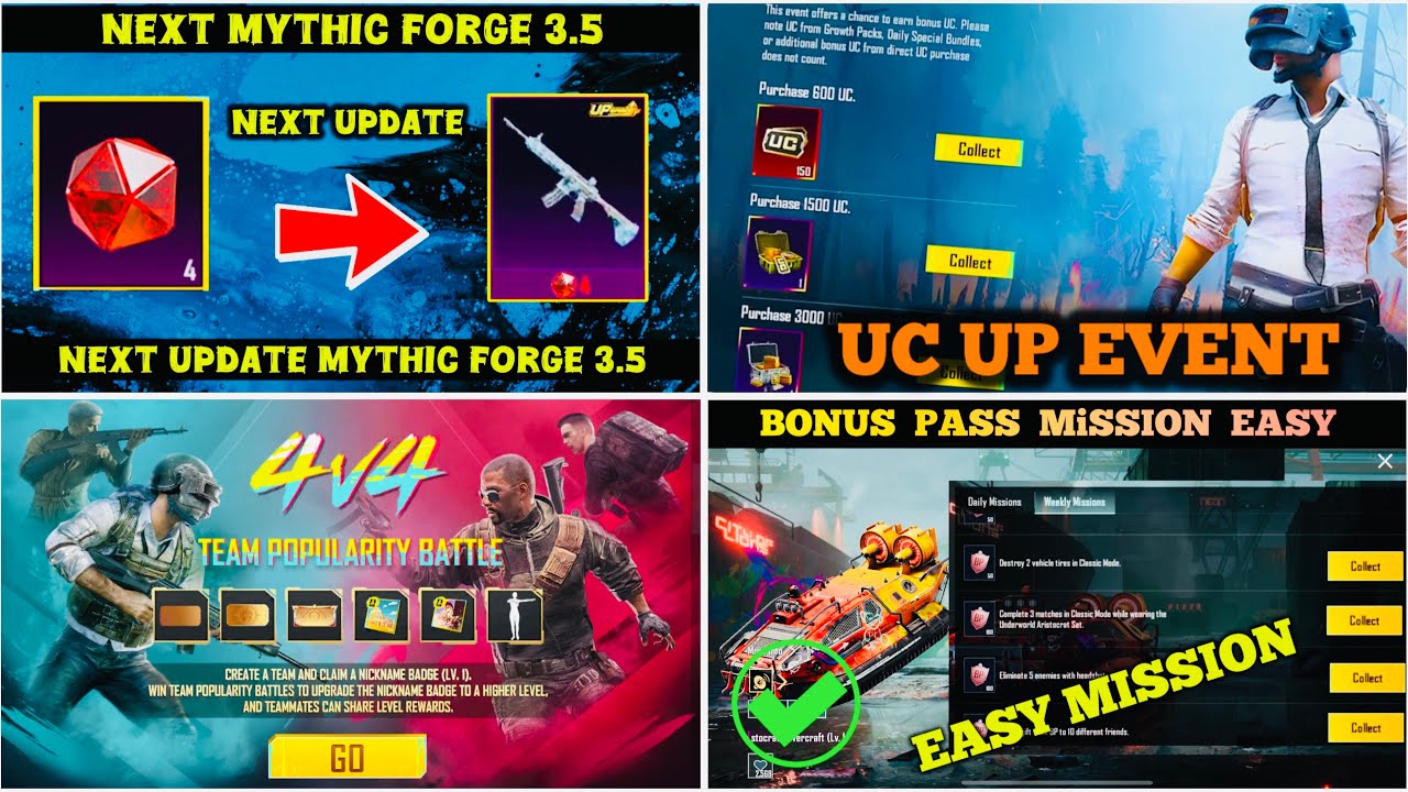 Next Glacier Event | Next Uc Up Event | Bonus Pass Mission | Next ...