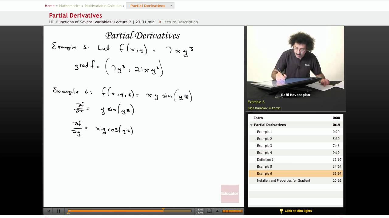 "Partial Derivatives" | Multivariable Calculus with Educator.com - YouTube