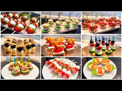 TOP 9 Schnelle Party-Snacks! Leckere Fingerfood für Partys und Buffet in 5 Minuten!