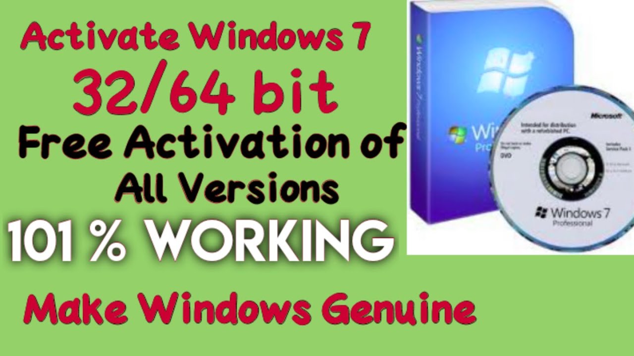 How to activate windows 7 || Windows 7 activate || Activation of ...