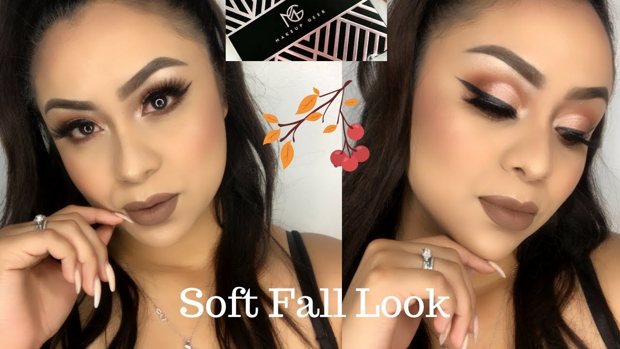 Soft Fall Makeup Look Using Makeup Geek Eyeshadows - YouTube