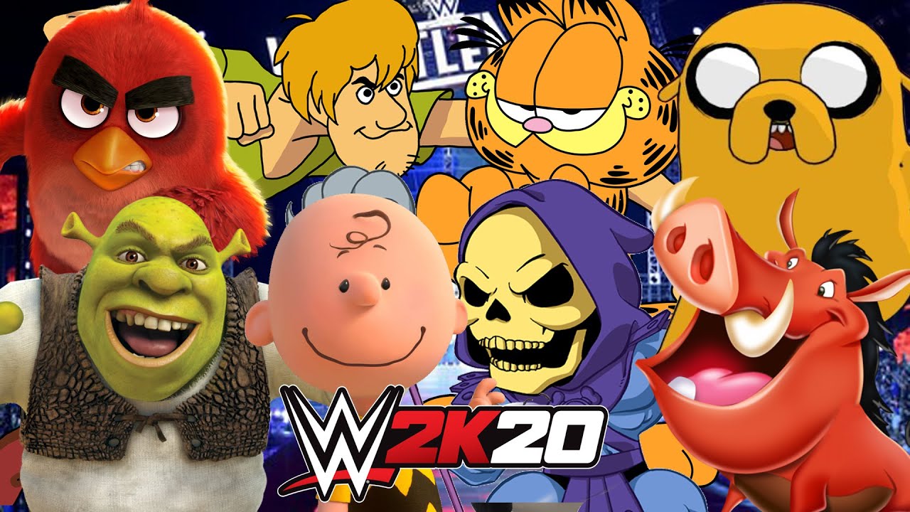 WWE 2K20 | CARTOON FIRST BLOOD ELIMINATION MATCH - YouTube