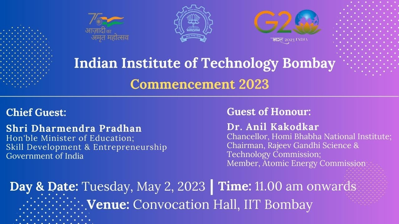 Commencement 2023 IIT BOMBAY - YouTube