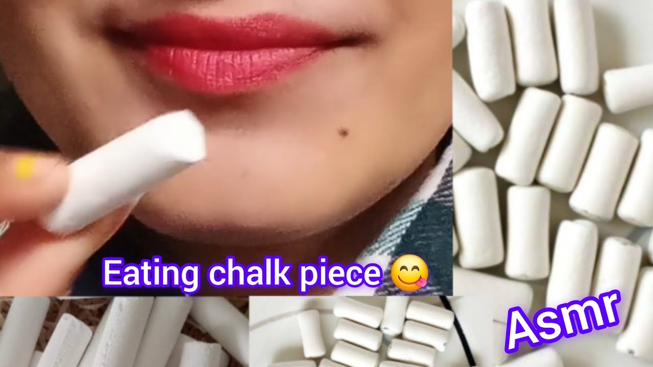 Eating chalk deficiency ll chalk piece eating asmr - YouTube
