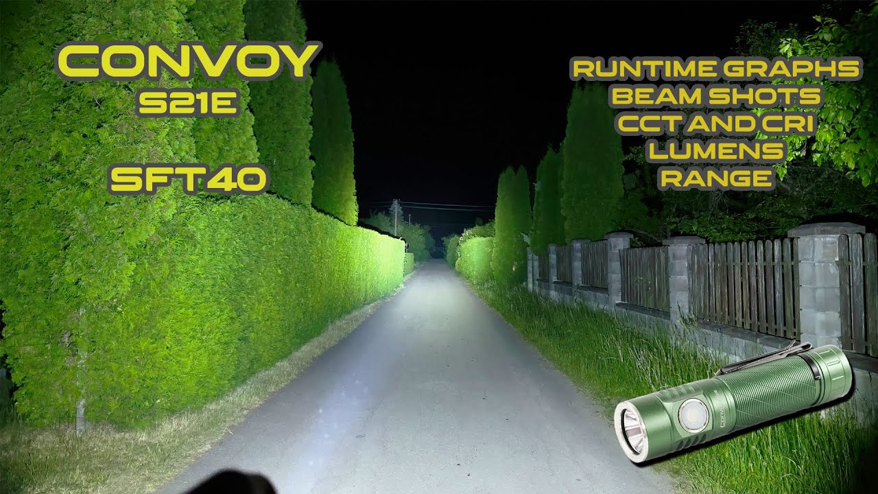 Convoy S21E SFT40 new flashlight review in HDR | Night shots and ...