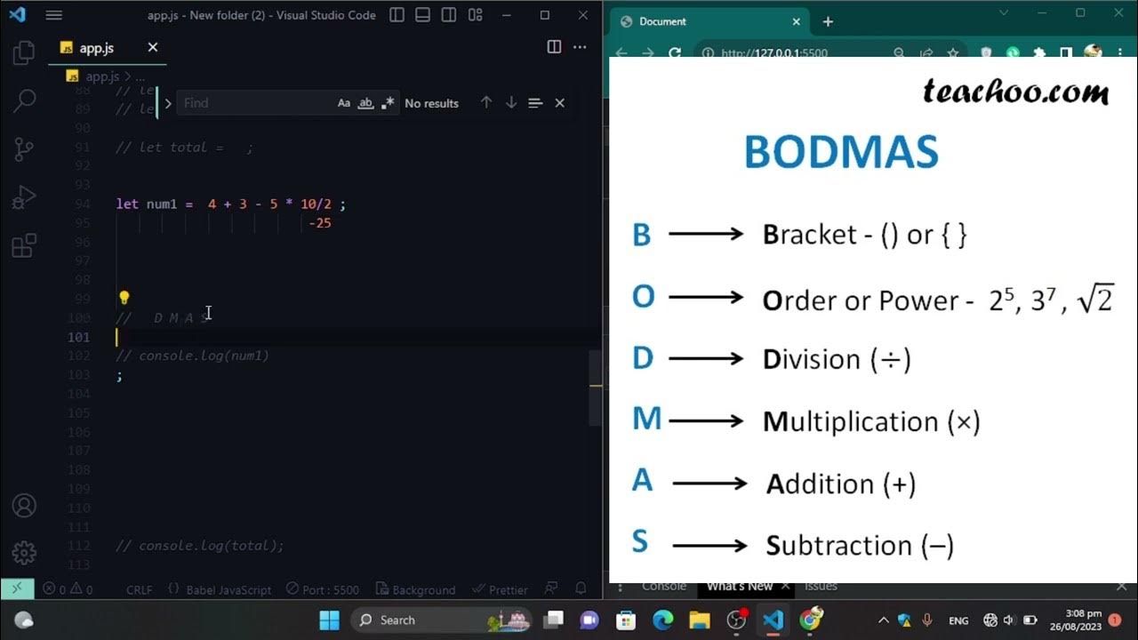 Javascript Arithmetic Operations In Hindi Urdu Youtube