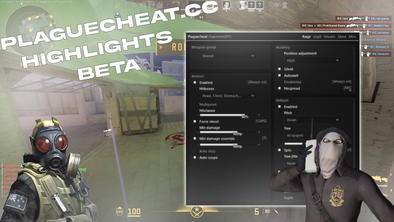 Plaguecheat V2 Beta Tapping | CS2 HvH Highlights - YouTube