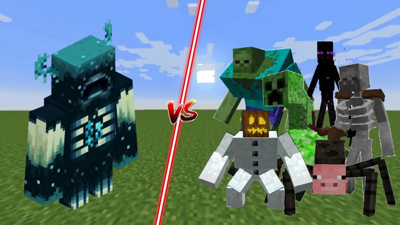 Warden vs All Mutants Mobs Fight In Minecraft - YouTube