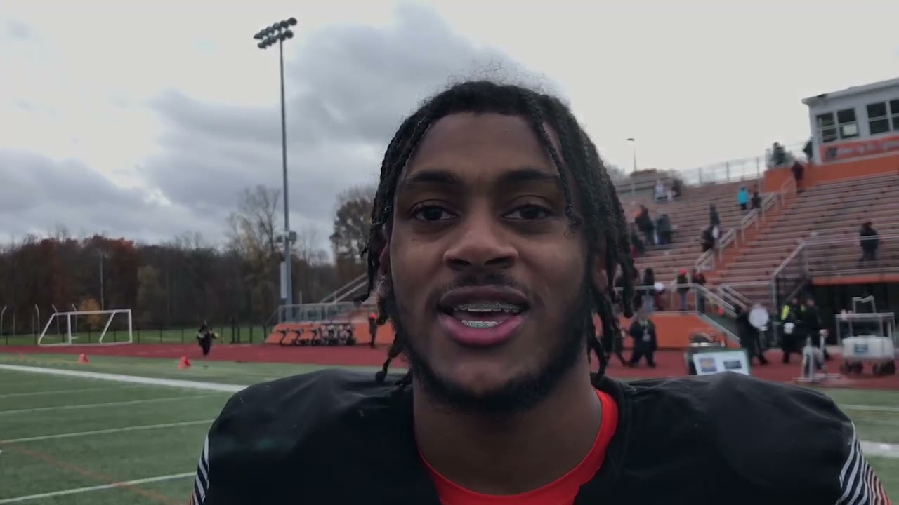 Belleville WR Deshaun Lee talks about 12-7 over Fordson - YouTube