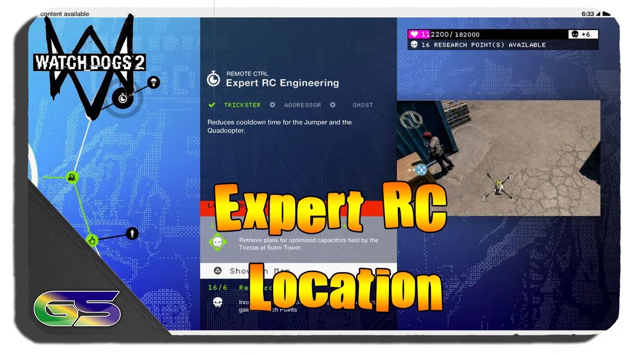 Watch Dogs 2 - Expert RC Engineering Key Data Location - YouTube