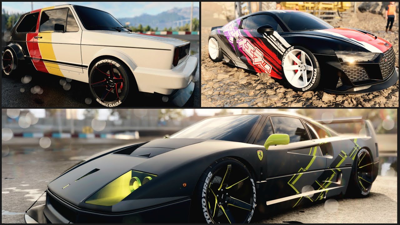 NFS UNBOUND, Blue Collar "S" Ferrari F40 1:55.30 / Audi R8 1:53.39 / VW ...
