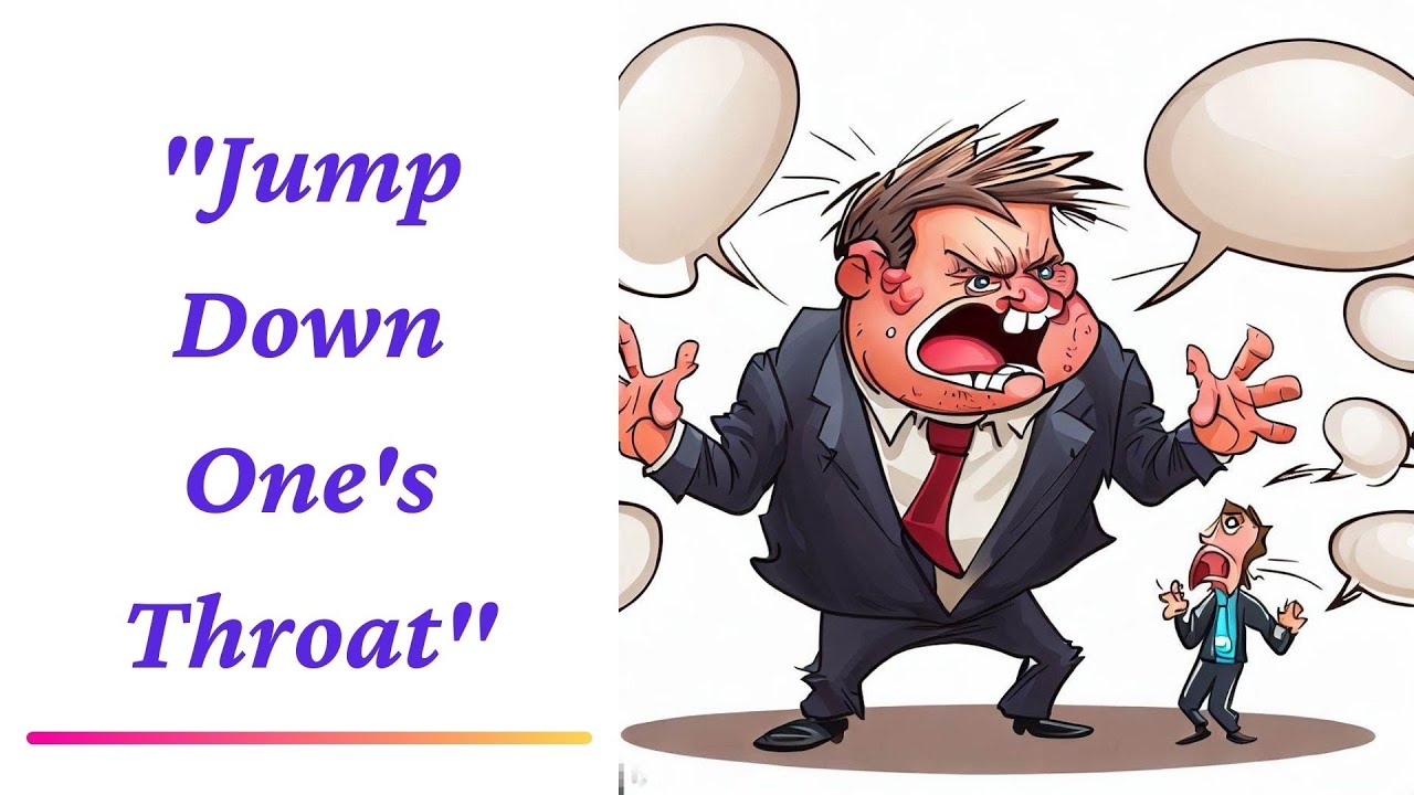 How does "jump down one's throat" convey someone reacting aggressively ...