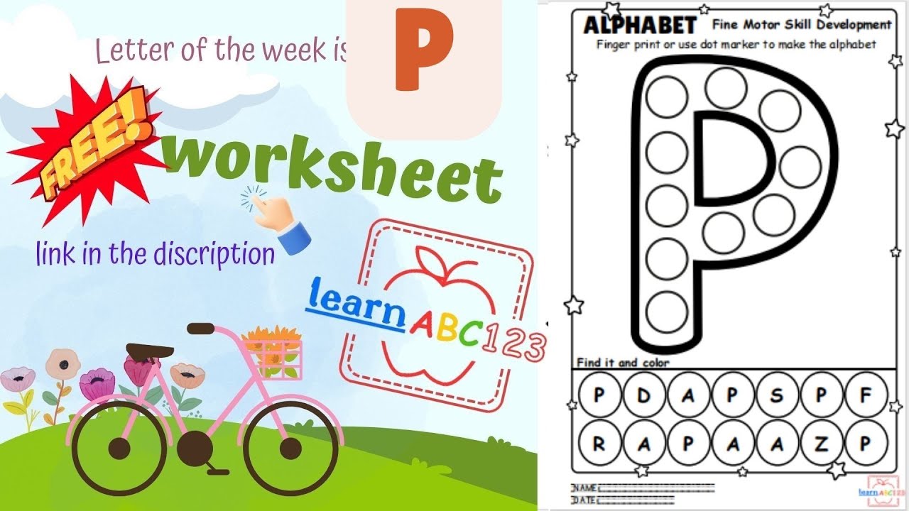 FREE worksheet Letter P - Learn Alphabets in fun way - Letter of the ...