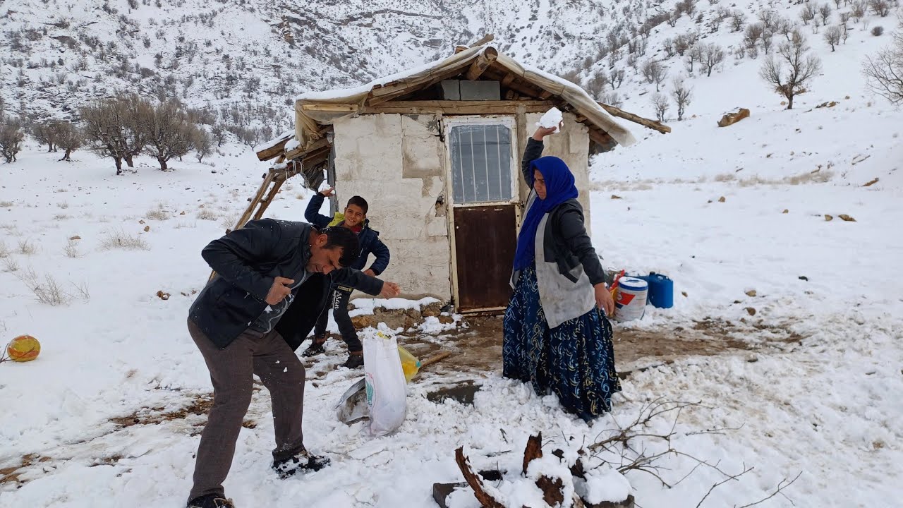 Defying Winter's Wrath: The Poor Nomadic Mother's Resolute Stand ...