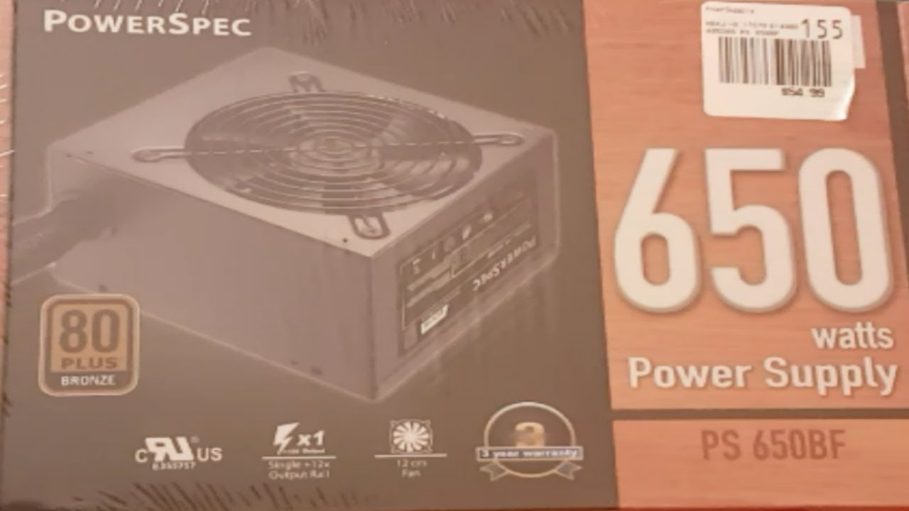 Unboxing of the PS 650BF 650W Powersupply!! And review. - YouTube
