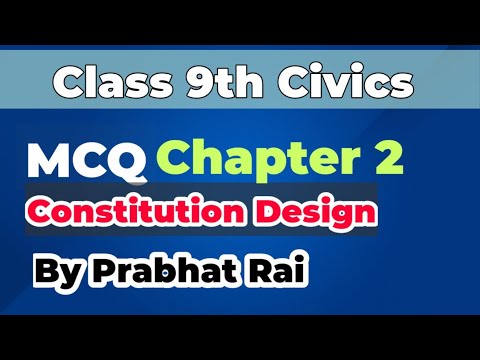 Class 9th Civics Chapter 2 -Making of Constitution MCQ - YouTube