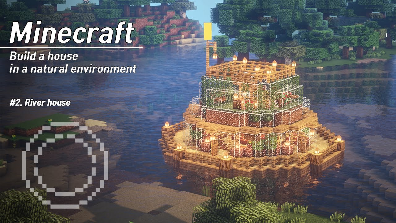 MINECRAFT TUTORIAL: How to build a house in a natural envrionment /#2 ...