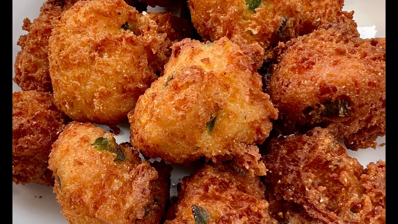 How To Make Homemade Jalapeño Cheddar Hush Puppies - YouTube