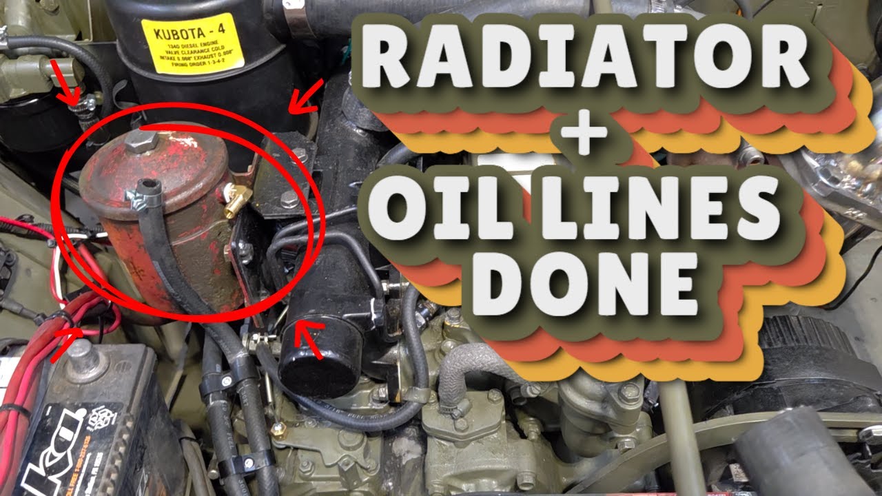 Kubota V2203 Swap – Oil & Radiator Line Fixes - YouTube