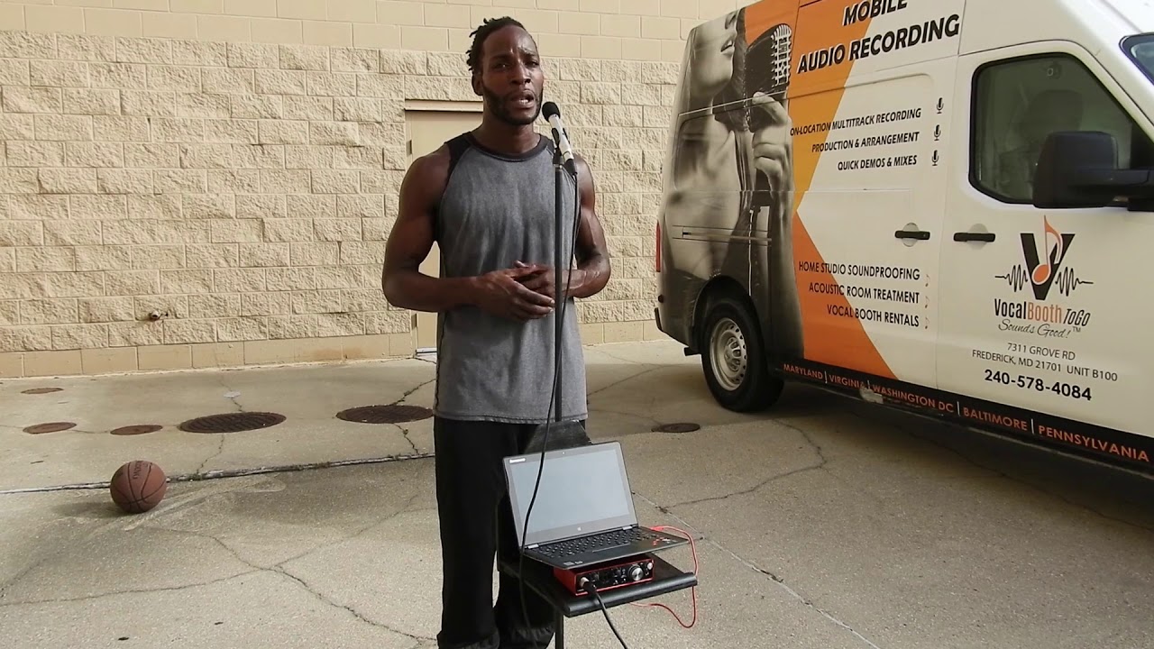 Using portable Vocal Booth for recording vocals, singing and rapping ...