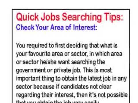 Quick Jobs Searching Tips & Tricks - YouTube