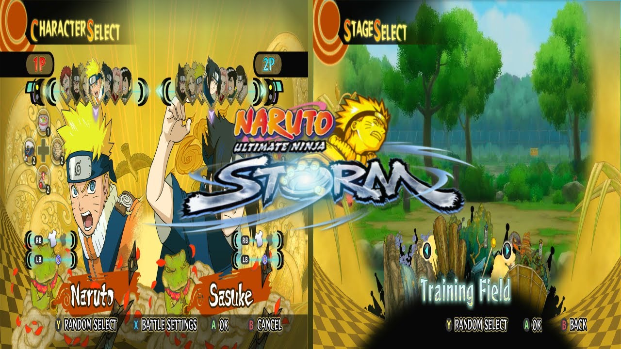 Naruto Ultimate Ninja Storm - Opening & All Characters/Stages - YouTube