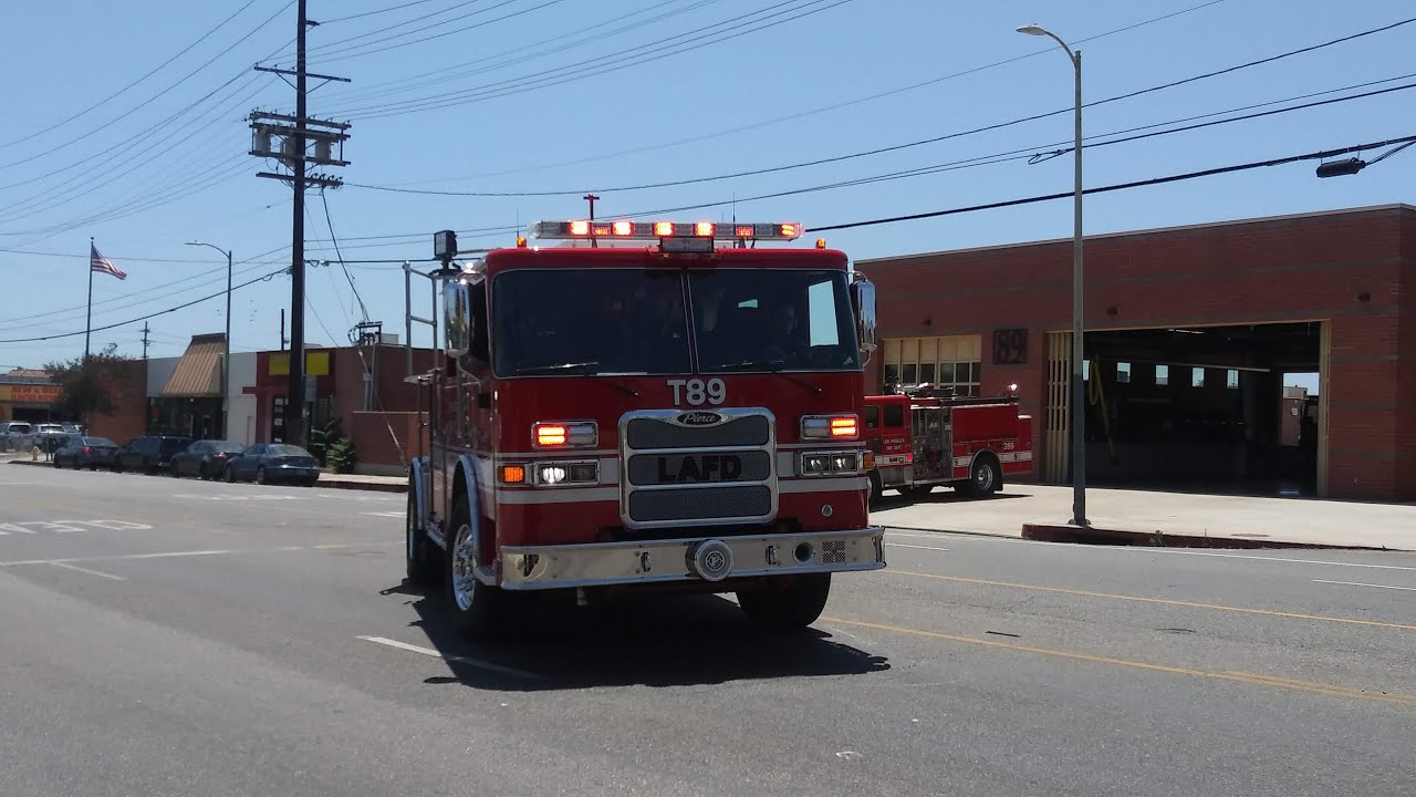 LAFD Light Force 89 Responding - YouTube