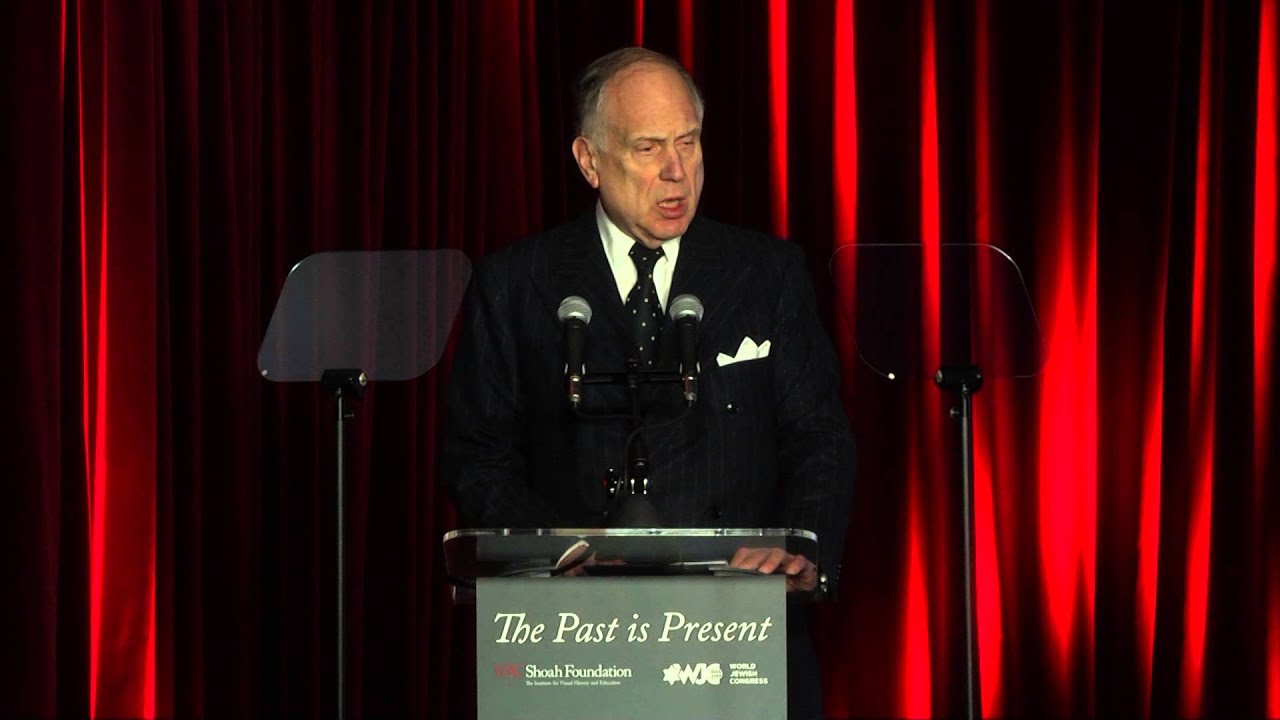 WJC President Ronald S. Lauder: "When good people look the other way ...