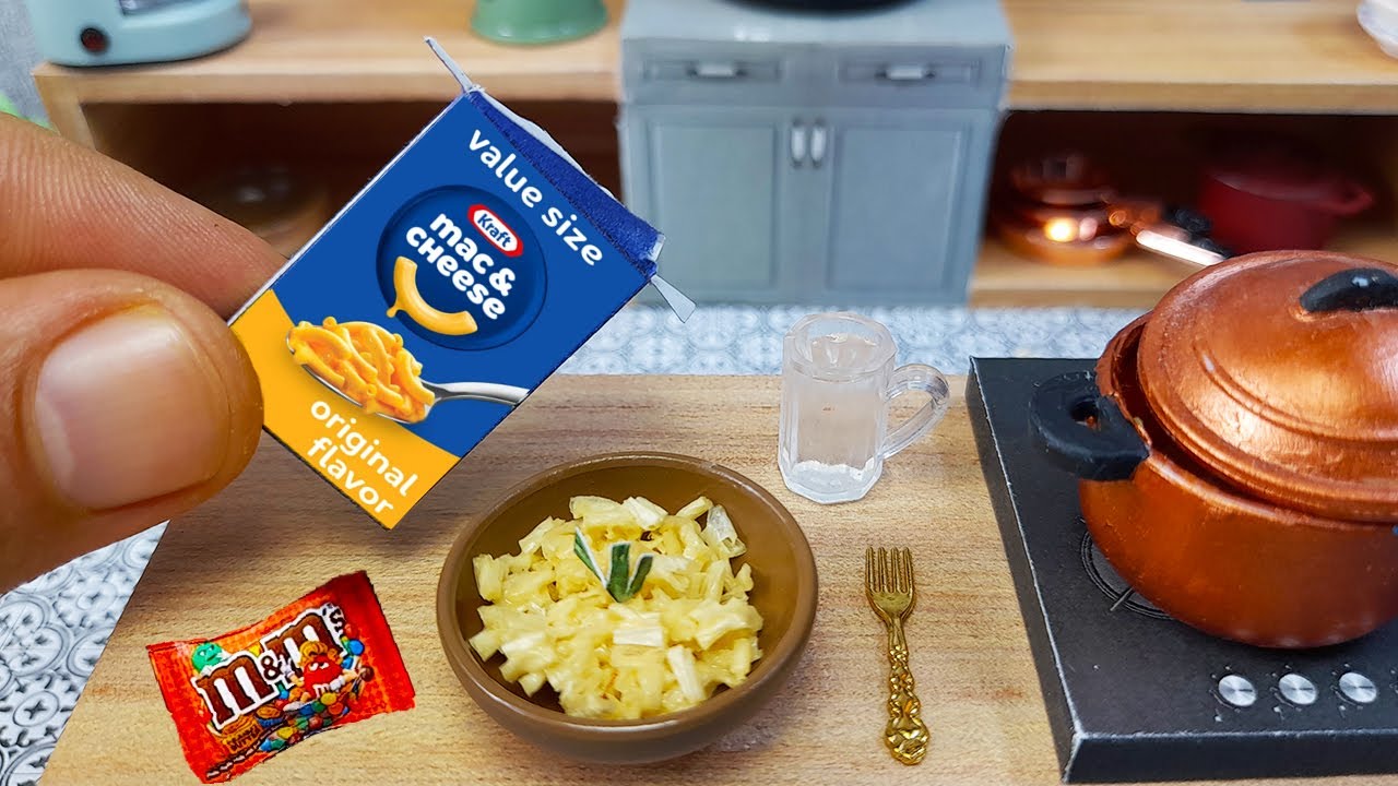 Opening Miniature Mac & Cheese Food Unbocing | Lots Of Paper Craft ...