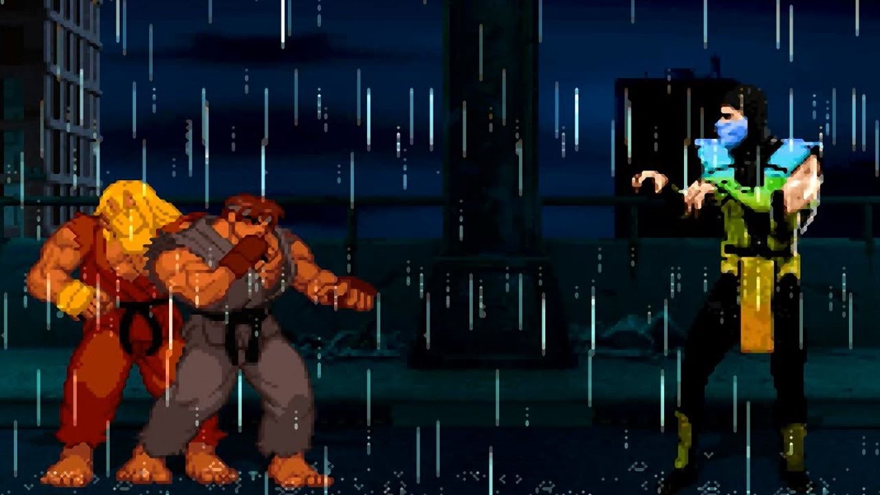 SPRITE ANIMATION: Evil Ryu and Evil Ken vs Chameleon - YouTube